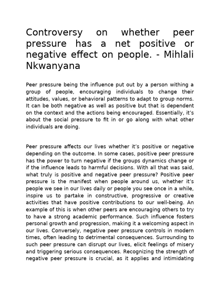 Controvesy Speech English | PDF | Conformity | Goal Setting