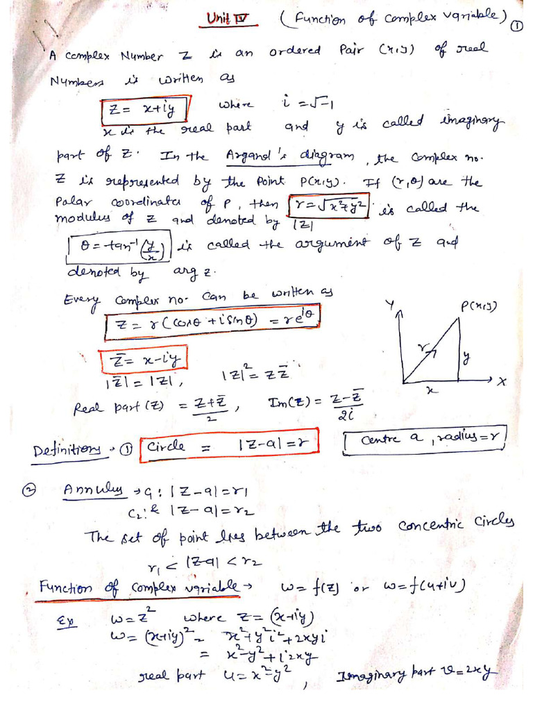Unit-4 (Complex Variable) - Compressed | PDF