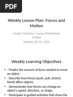 Q3 - WS - Science 4 - Lesson 3 - Week 3 | PDF | Force | Learning