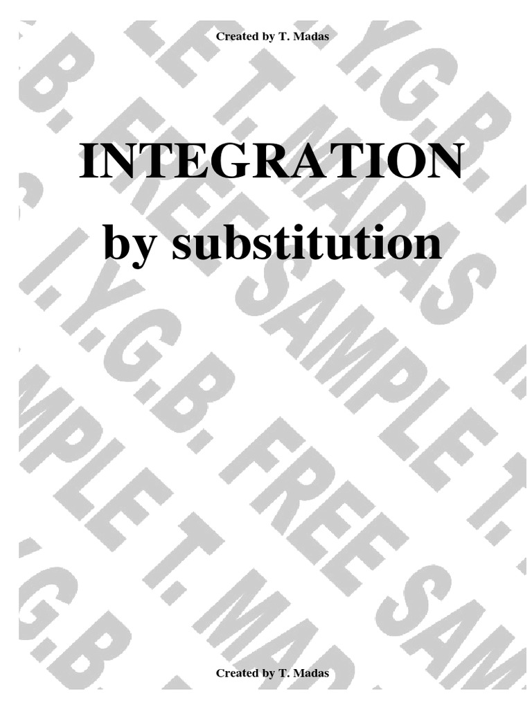 Integration by Substitution | PDF
