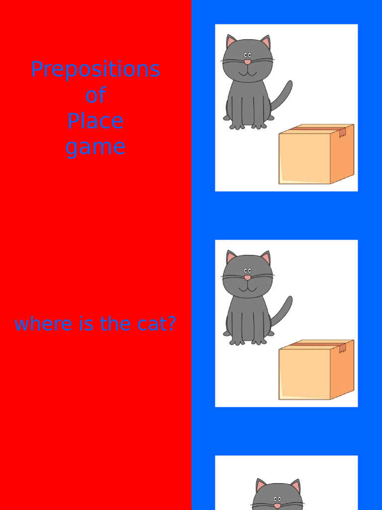 Prepositions Game for Kids | PDF