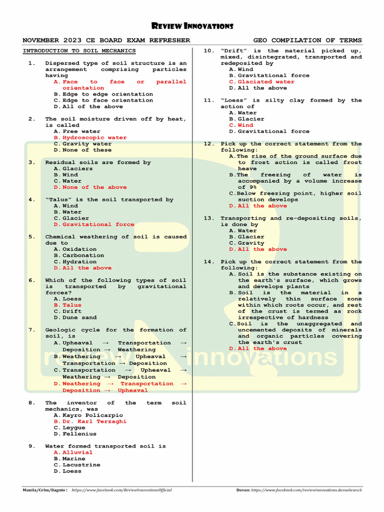 RI Objective Geo (Answers) | PDF