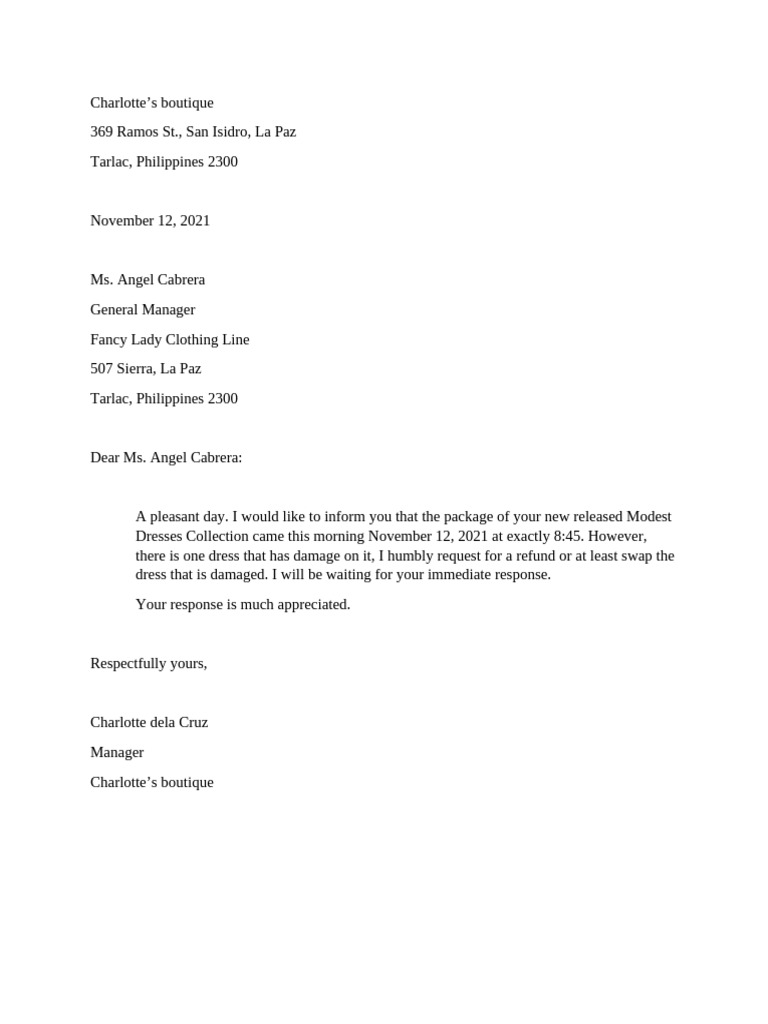 Business Correspondence Requests | PDF