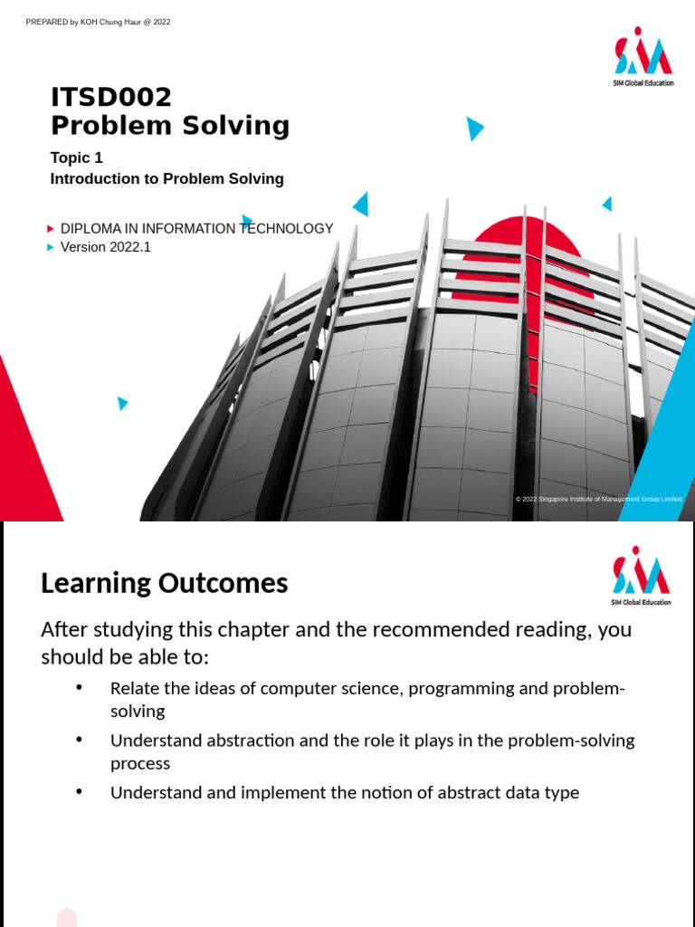 ITS D002 - Problem Solving Lesson 01 (Ver 3.0) | PDF | Programming ...