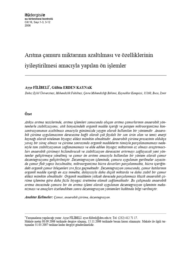 Ar Tma Amuru Miktar N N Azalt Lmas Ve Zelliklerinin Iyile Tirilmesi Amac Yla Yap Lan N I Lemler ...