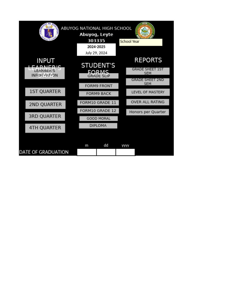 Abuyog National HS Student Records | PDF | Science