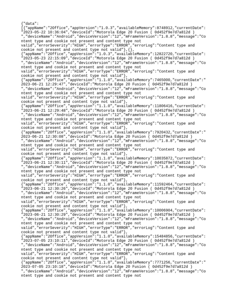 2Office_ErrorReport | PDF | Companies | Tablet Computer