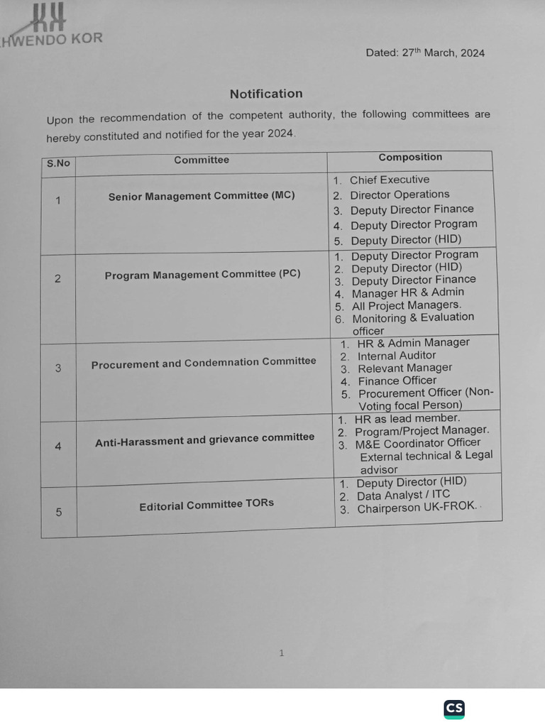 Procurement Committee | PDF