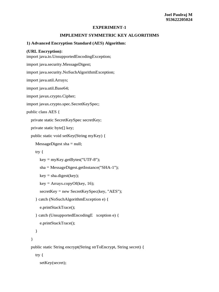EXPERIMENT-1(NETWORK SECURITY) joe | PDF | Encryption | Cipher
