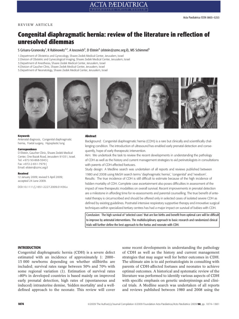 2009 Acta Ped -- review | PDF | Medical Specialties