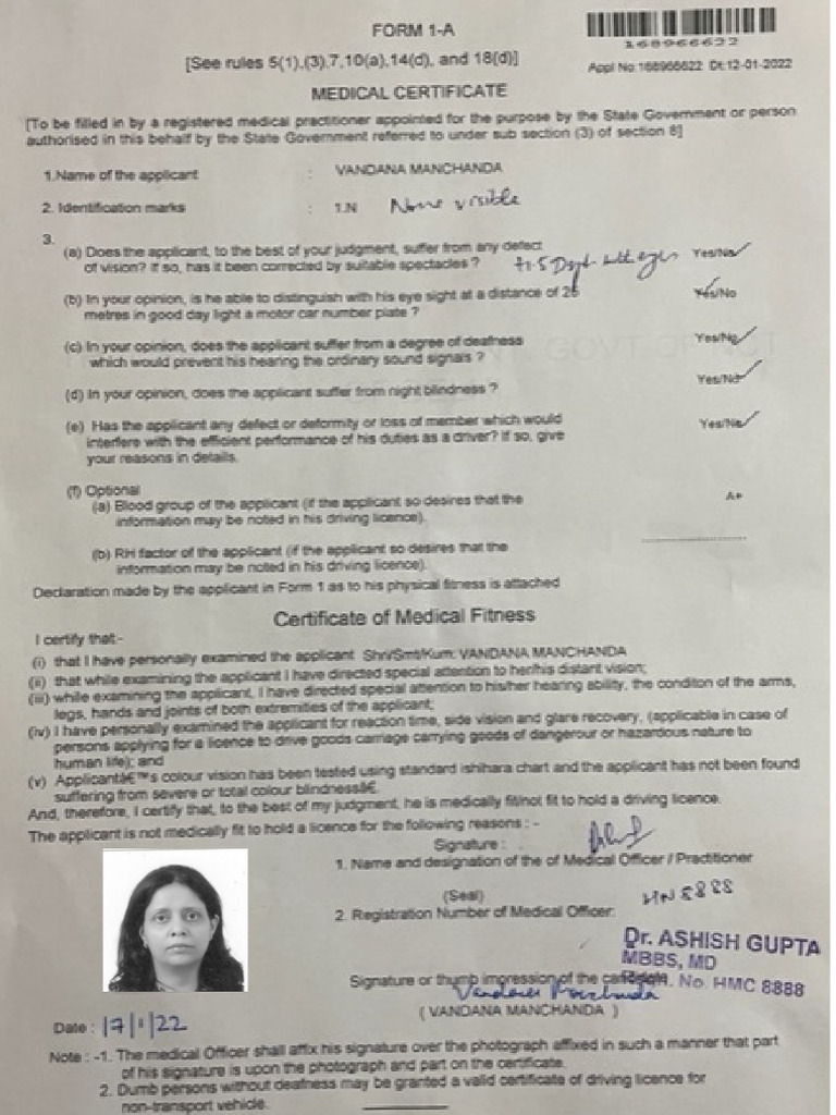 Form 1A | PDF
