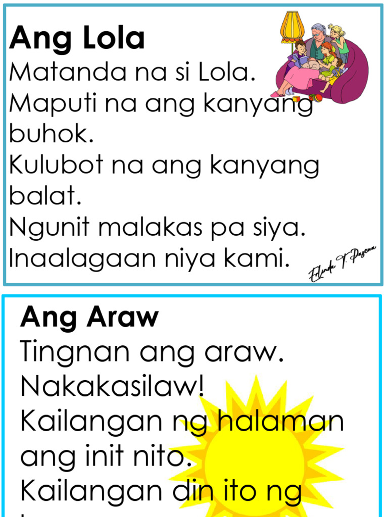 Pagbasa Grade 1 ETP | PDF