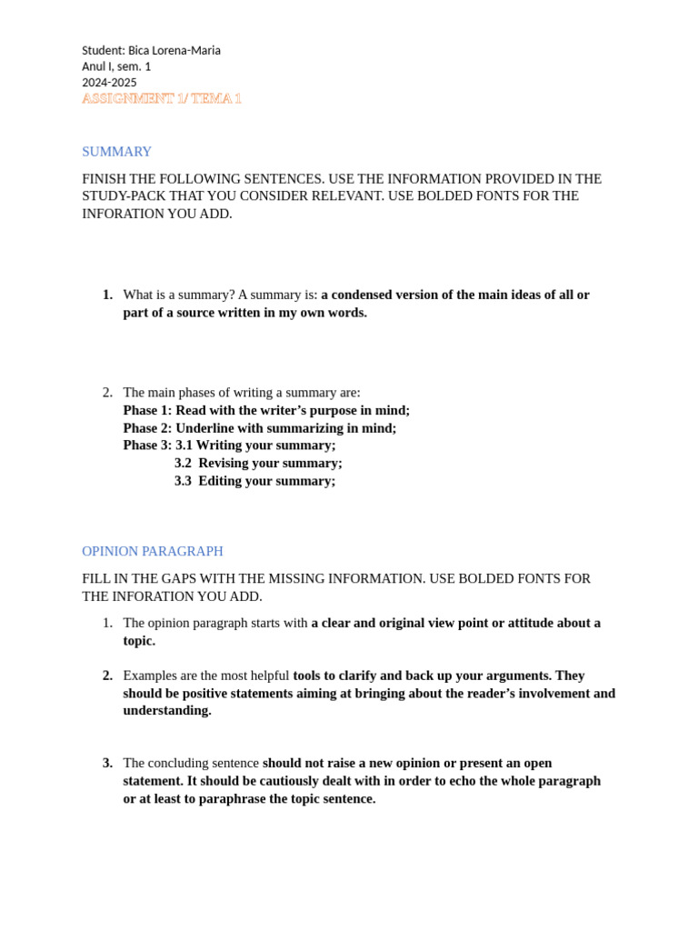 Assignment 1 PIPP - Bica Lorena | PDF