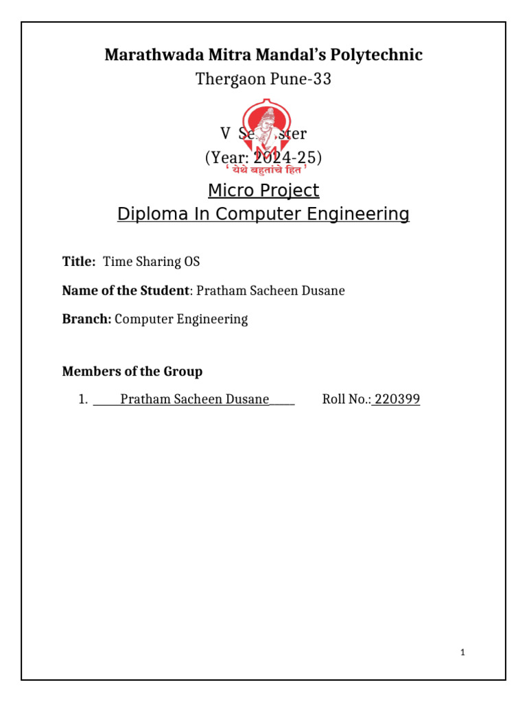 Time Sharing Osy Report 220399 | PDF | Scheduling (Computing) | Process (Computing)