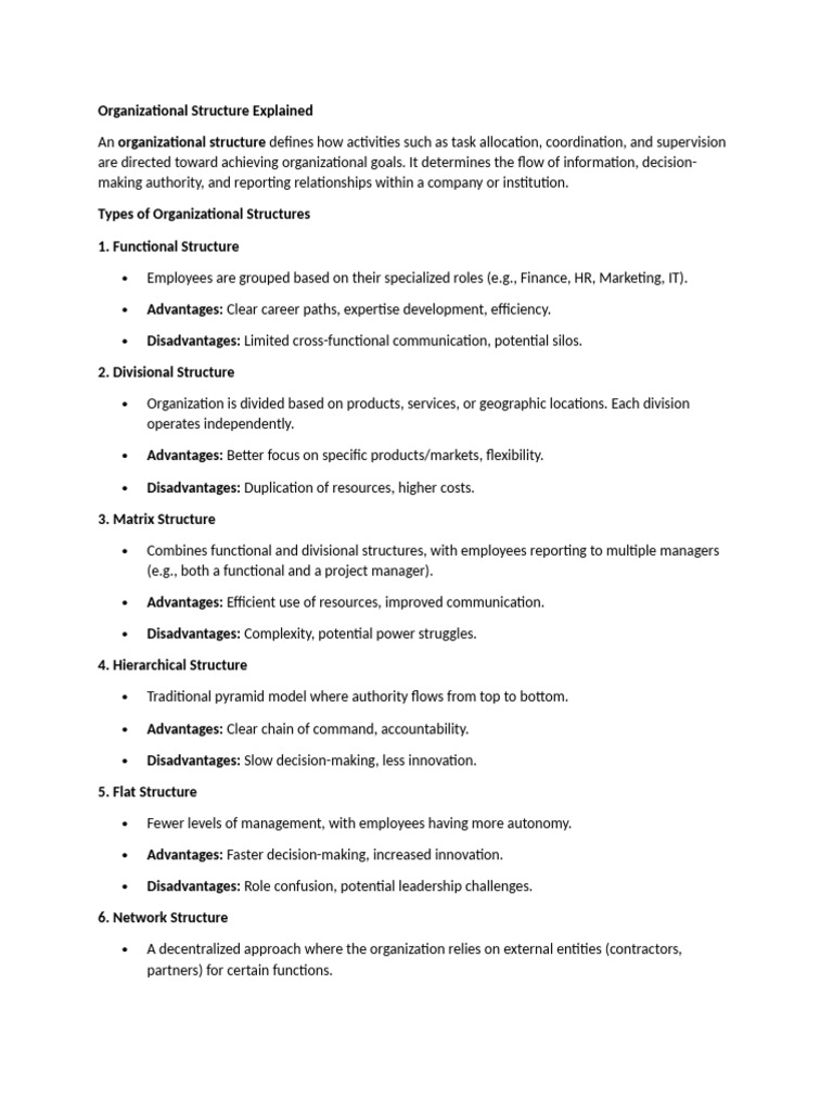Understanding Organizational Structures | PDF | Organizational ...