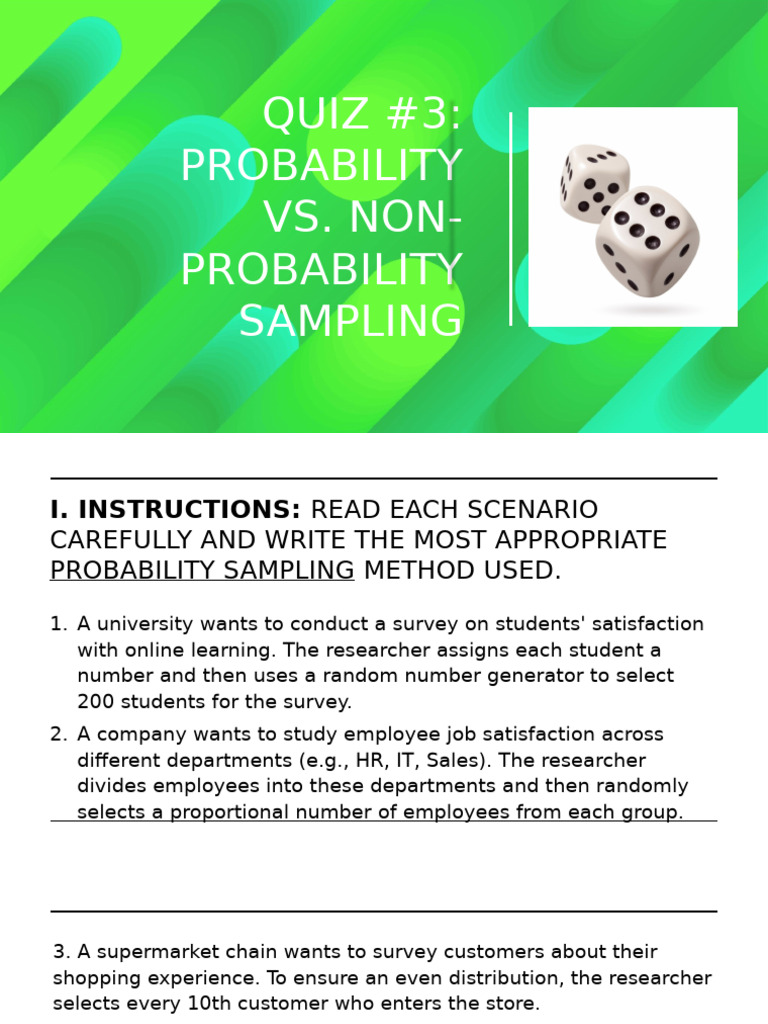 Sampling Methods Quiz | PDF