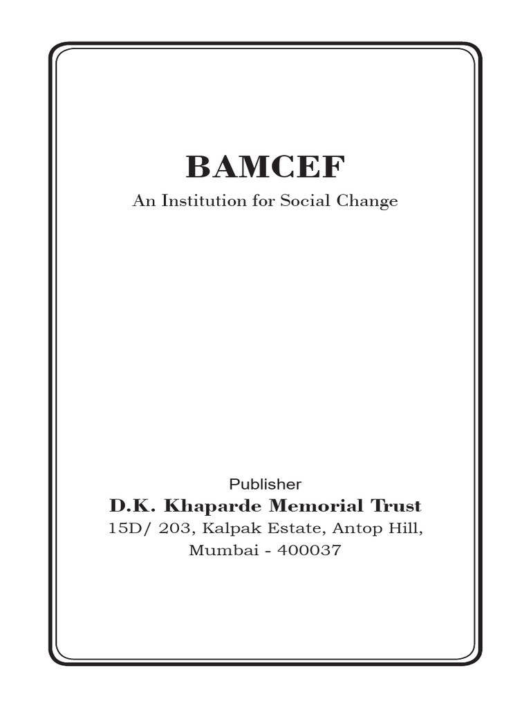 BAMCEF An Institution For Social Change | PDF