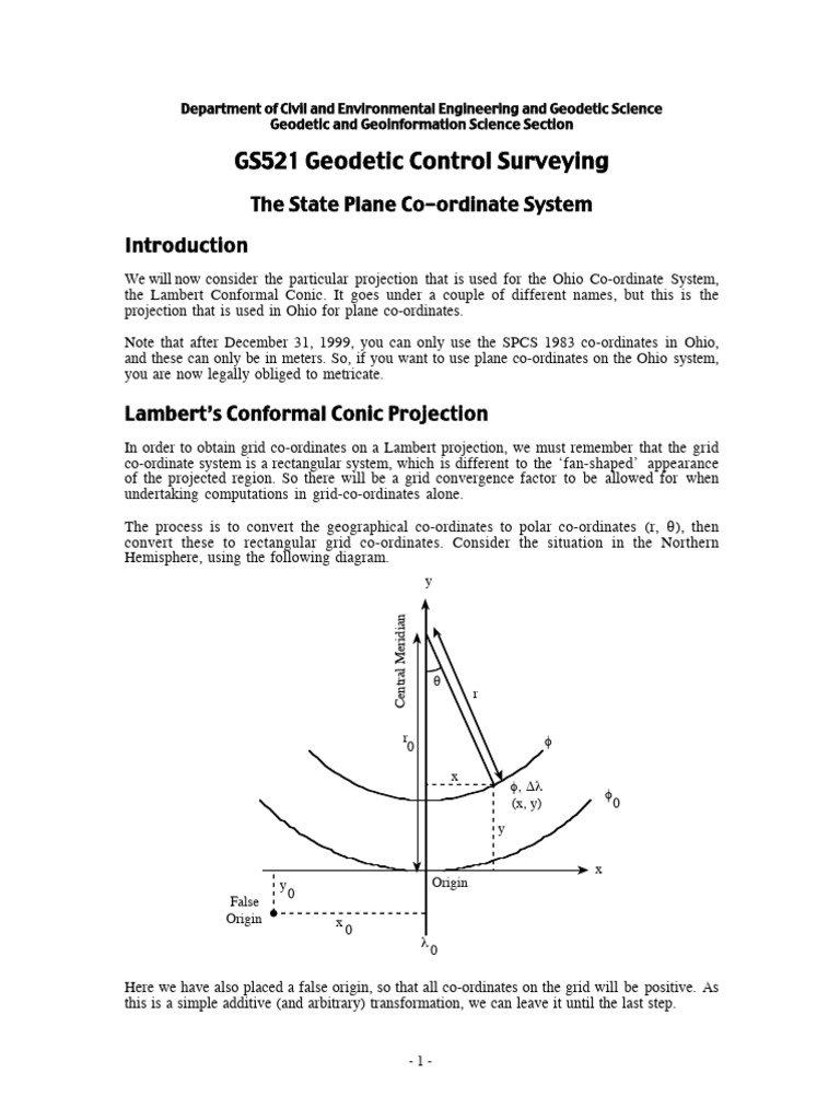 Convergence Meridian LCC | PDF | Latitude | Cartography