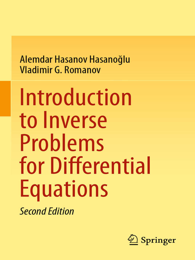 (群封面) Introduction to Inverse Problems for Differential Equations @x. | PDF | Inverse Problem ...