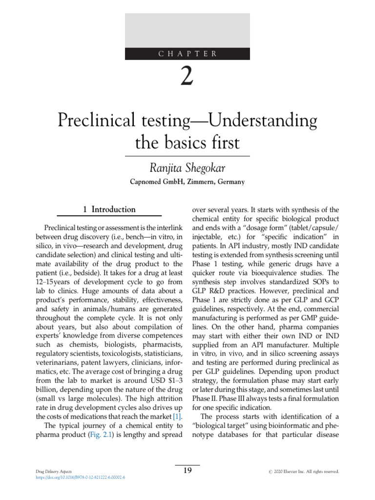 Preclinical Testing Basics Explained | PDF | Phases Of Clinical ...
