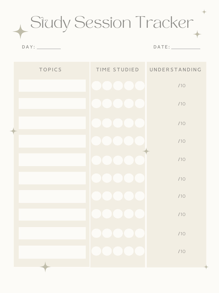 Study Session Tracker | PDF