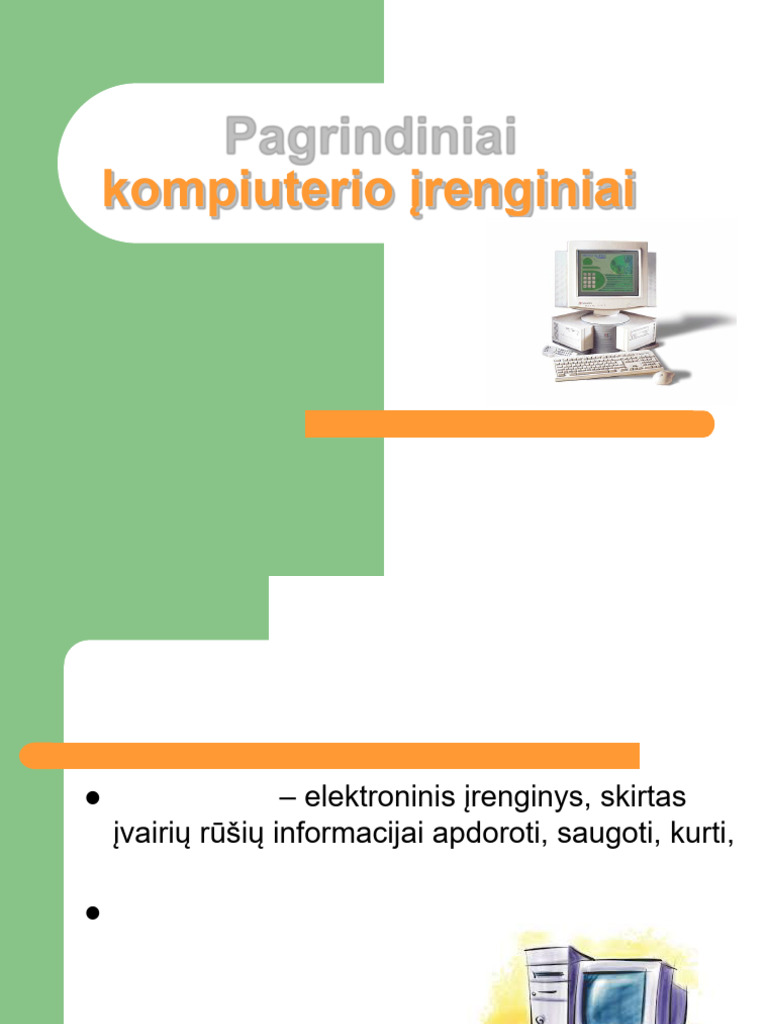 pagrindiniai kompiuterio irenginiai | PDF