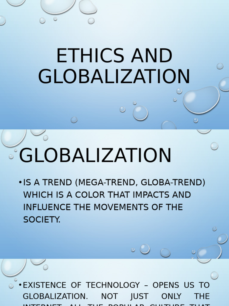 Ethics and Globalization | PDF