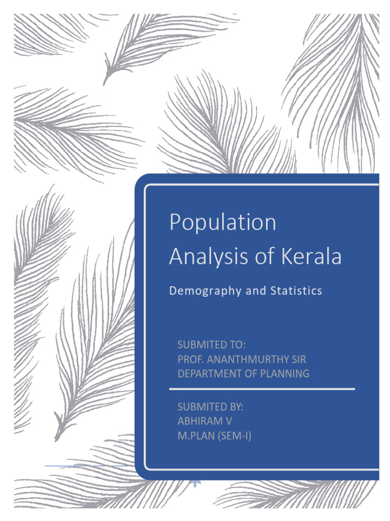 Kerala Population Analysis | PDF | Demography | Kerala