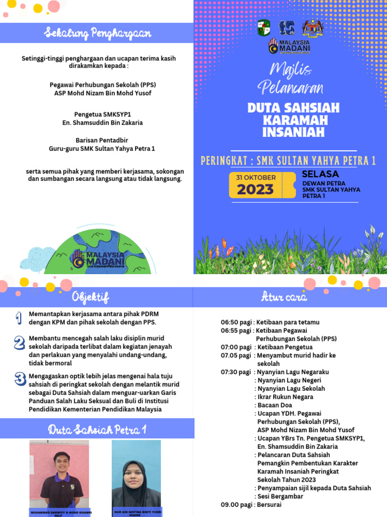 Buku Program Duta Sahsiah | PDF