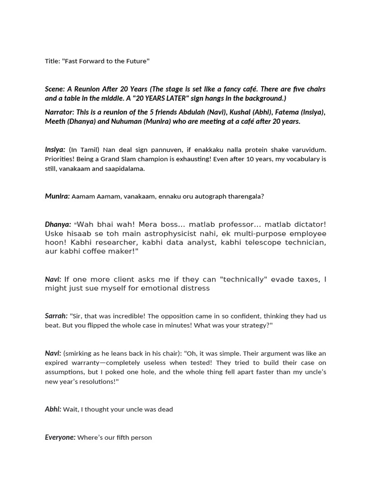 Farewell Script-3 | PDF | Hot Drinks | Drink