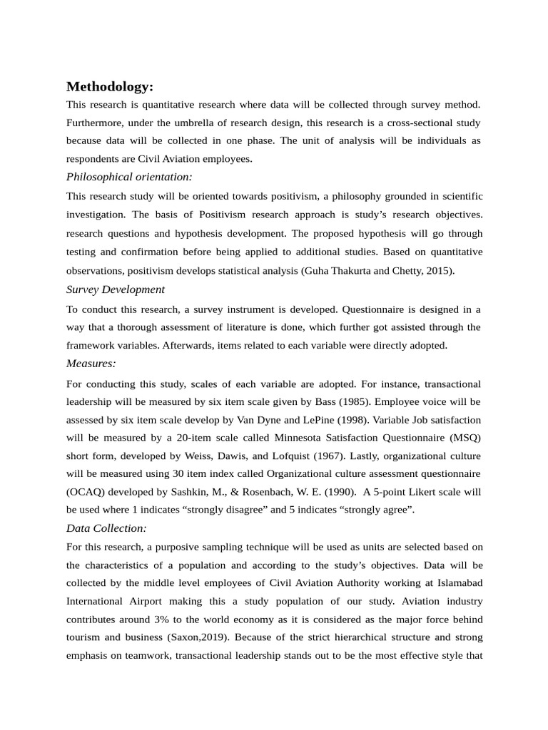 Methodology | PDF | Survey Methodology | Methodology