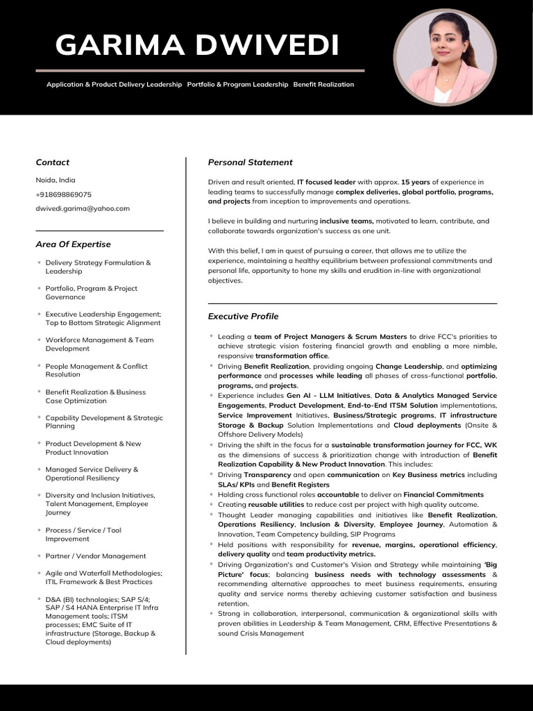 Garima_Dwivedi_Resume | PDF | Leadership | Business Economics