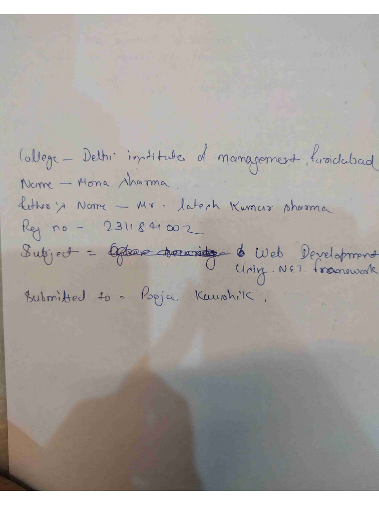 Web Development Using NET Frame Work (Mona Sharma) | PDF