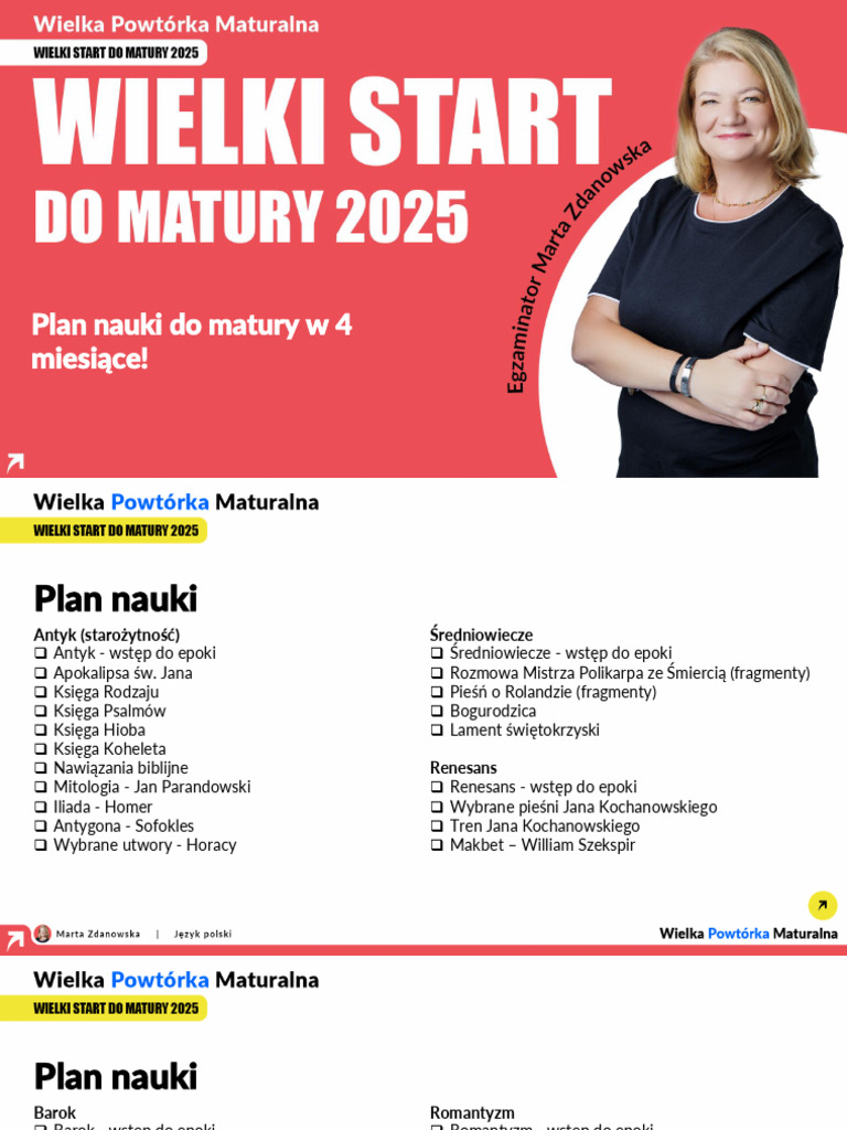 WielkiStart2025 Plan Nauki Polski | PDF