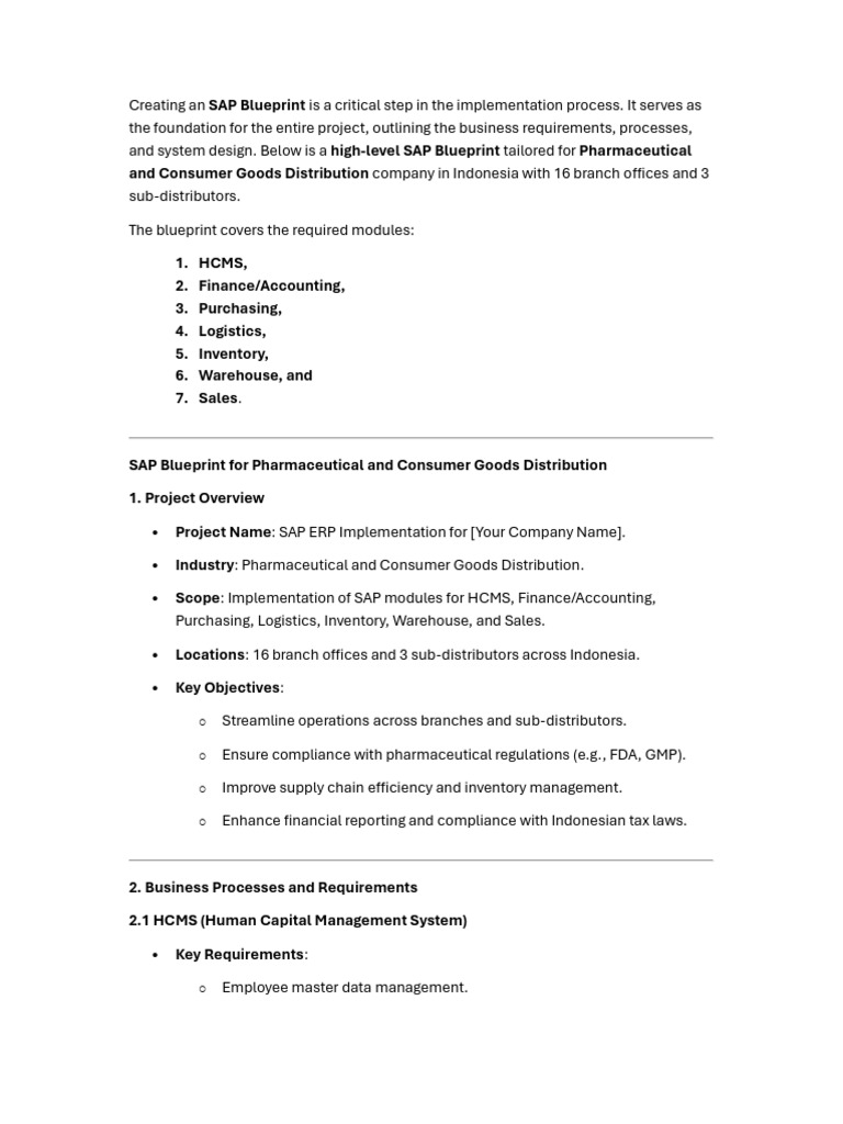 Draft - SAP BluePrint for PBF | PDF | Receipt | Inventory