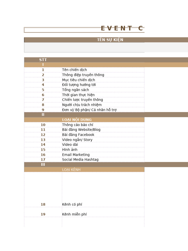 Event Communication Plan - Event Planning | PDF