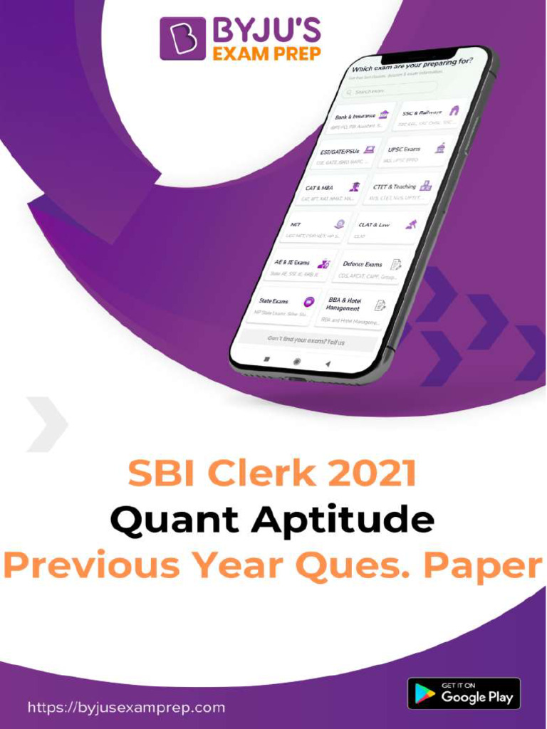 Sbi Clerk Prelims 2021 Quant Question Paper 65 | PDF | Euclidean ...