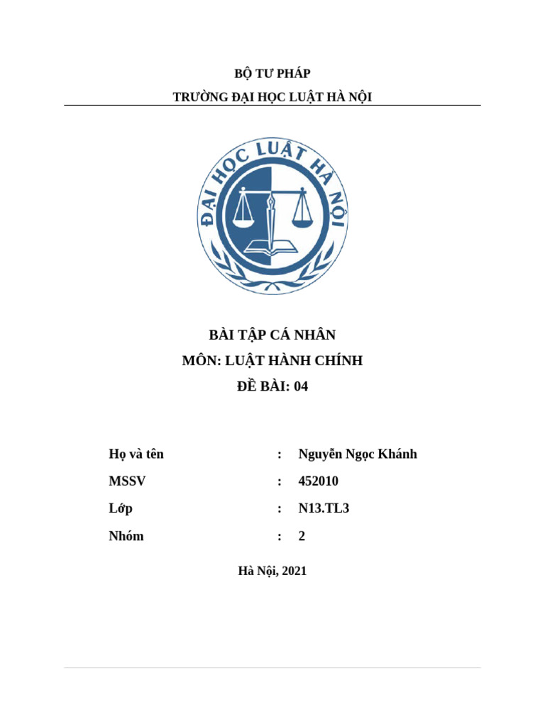 452010. Nguyễn Ngọc Khánh. N13TL3 | PDF