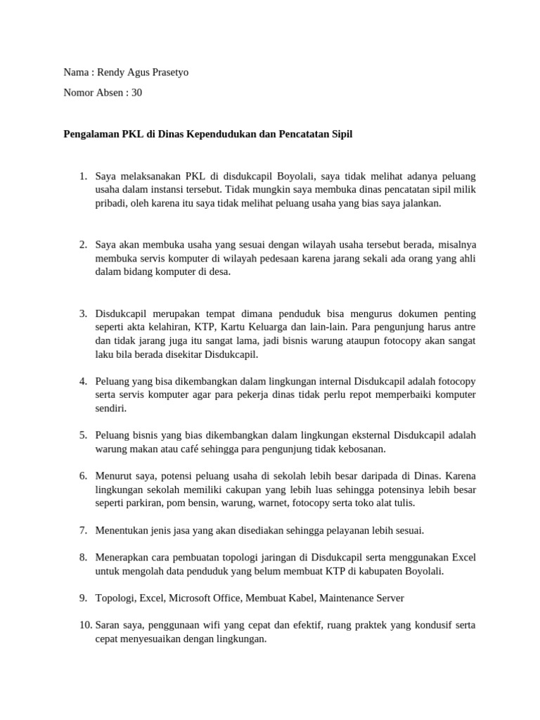 Dokumen Penjelasan STLH PKL | PDF