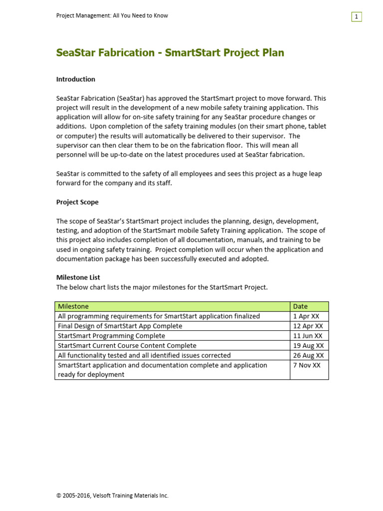 SmartStart Project Plan | PDF | Project Management | Business