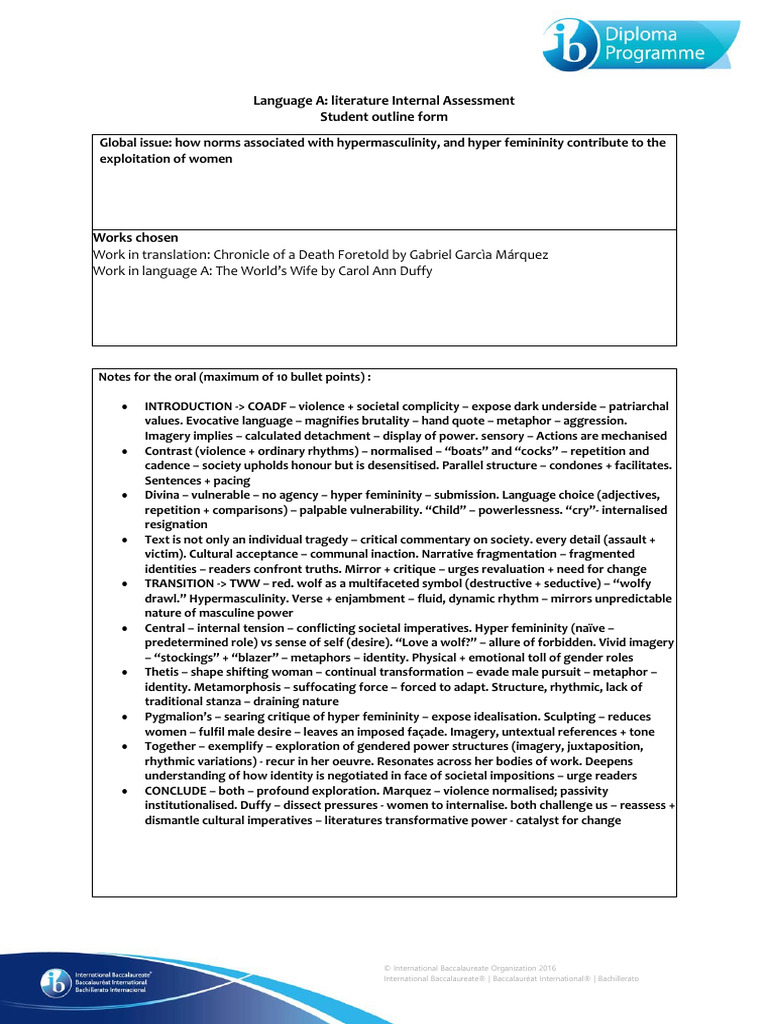 IO Outline Form | PDF