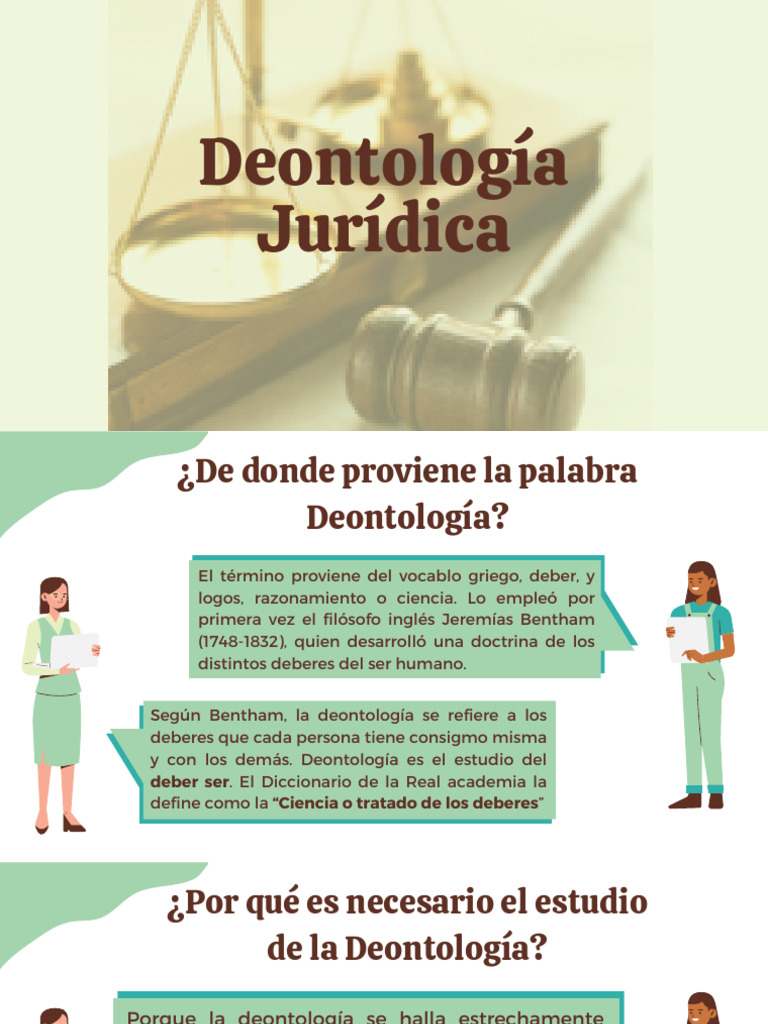 Deontología Jurídica Y Sus Elementos Pdf Abogado ética Profesional