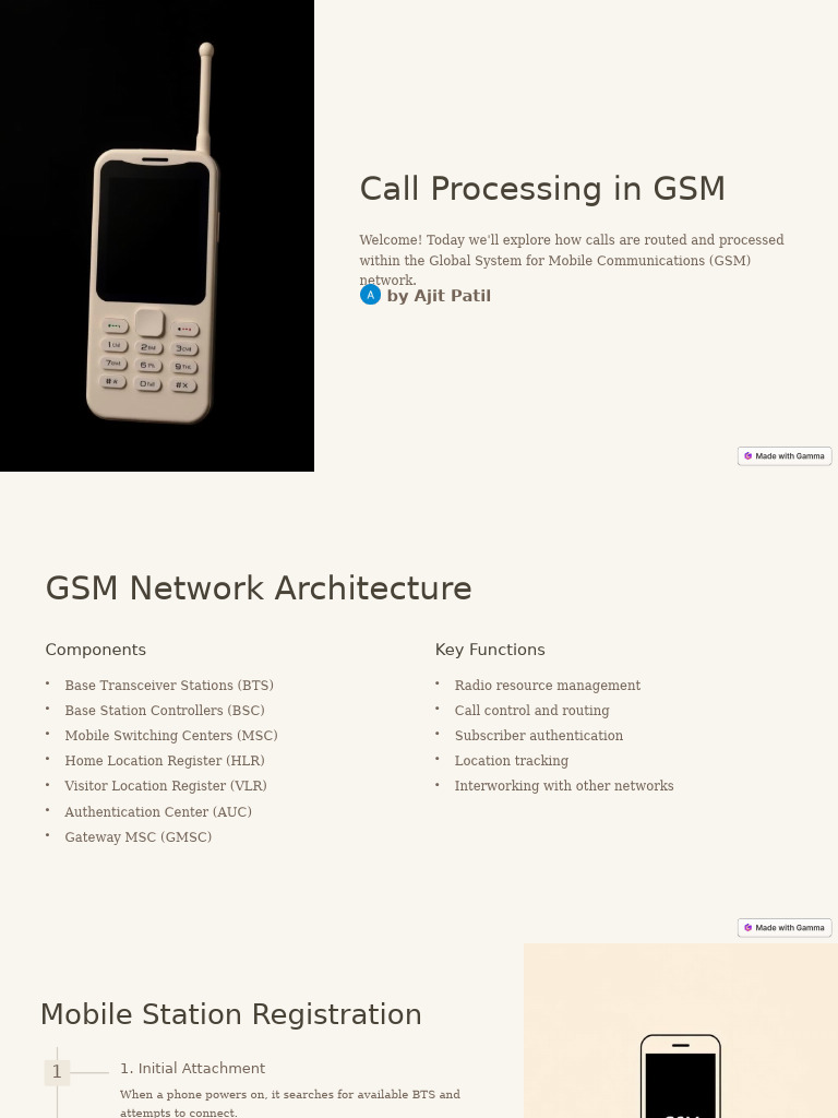Call Processing in GSM | PDF | Radio Resource Management | Software Defined Radio