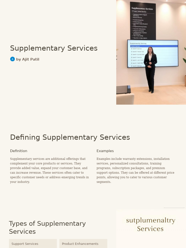 Supplementary Services Guide | PDF | Pricing | Marketing
