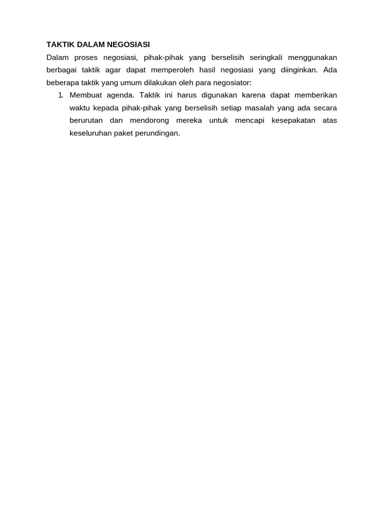 Taktik Bluffing dalam Negosiasi | PDF