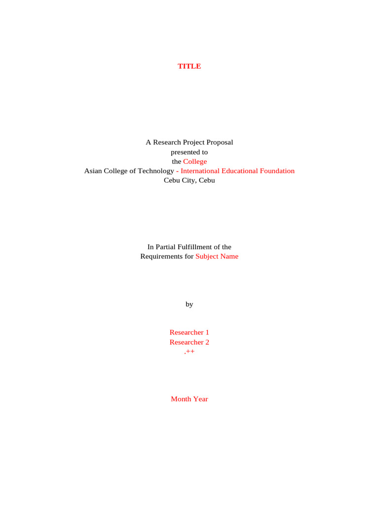 Research Project Proposal Overview | PDF | Methodology