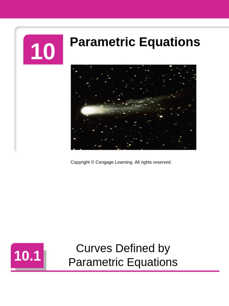 Parametric Equations | PDF | Equations | Curve