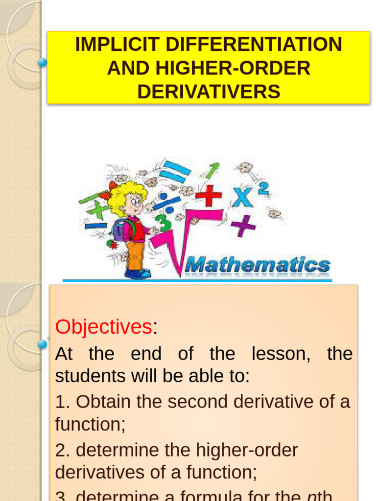 Implicit and Higher Order | PDF | Derivative | Function (Mathematics)