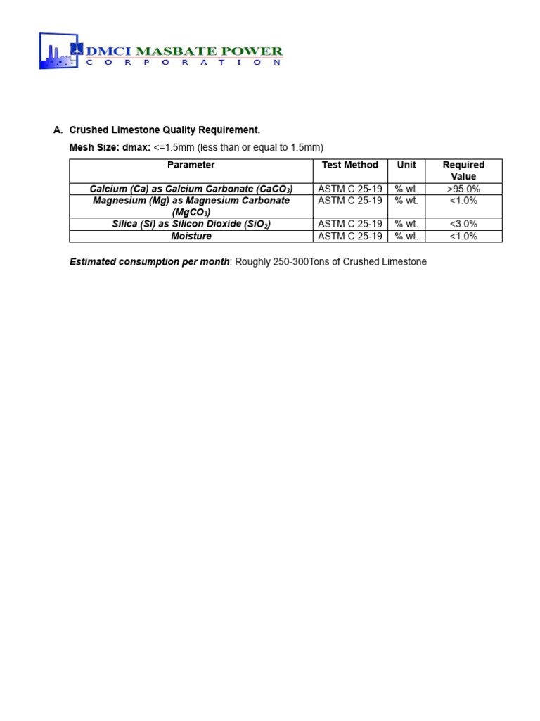 Crushed Limestone Quality Standards | PDF