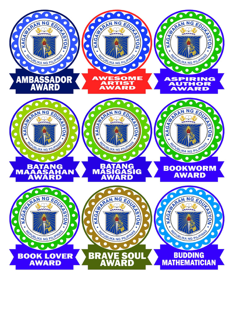 Lower Grades Award-Ribbon Heads | PDF